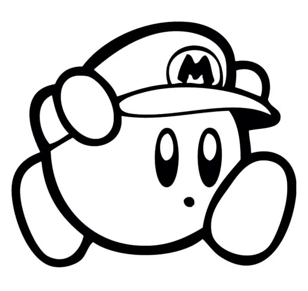 🖍️ Kirby avec le Chapeau de Mario - Coloriages à Imprimer Gratuitement ... 🖍️ Kirby avec le Chapeau de Mario - Coloriages à Imprimer Gratuitement ...