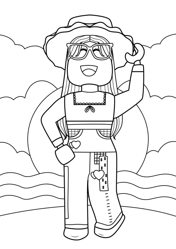 Cute Roblox Girl Coloring Pages Fun Girl Roblox Color By Number