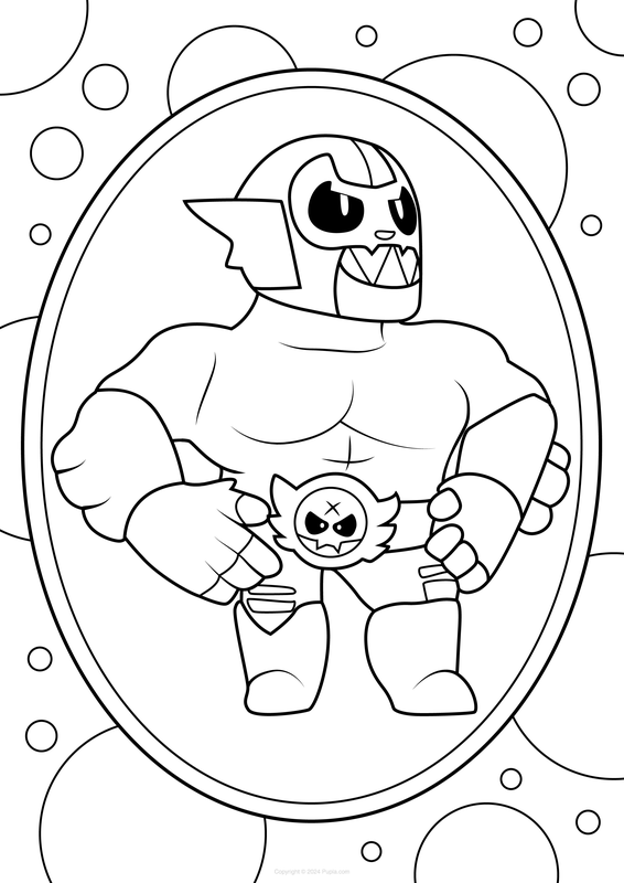 🖍️ Brawl Stars El Primo Gratis Kleurplaat Om Te Printen